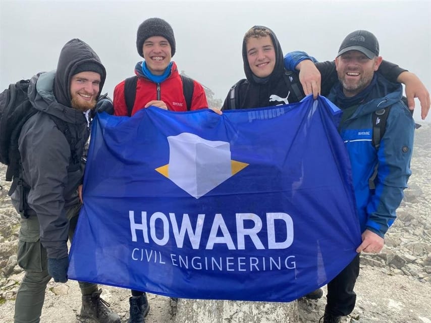 SHEQ Manager Andy goes to great heights for charity! - Howard Civil ...